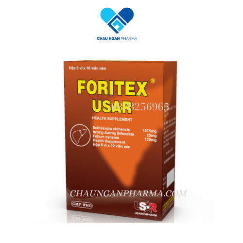 FORITEX USAR PP.Pharco Gan nhiễm mỡ, rối loạn chức năng gan Hộp 50 viên ...
