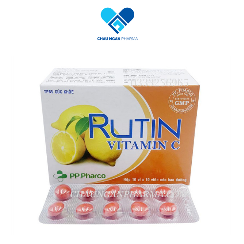 RUTIN-VITAMIN C PP.Pharco Hộp 100 viên Bao Đường – Châu Ngân - CHÂU ...