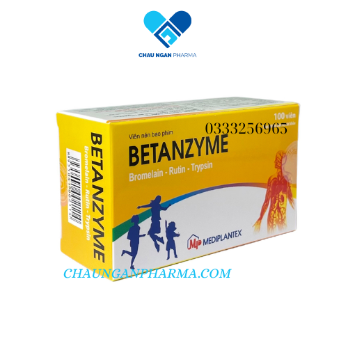 BETANZYME MDPlantex giảm phù nề Hộp 100 viên - CHÂU NGÂN PHARMA